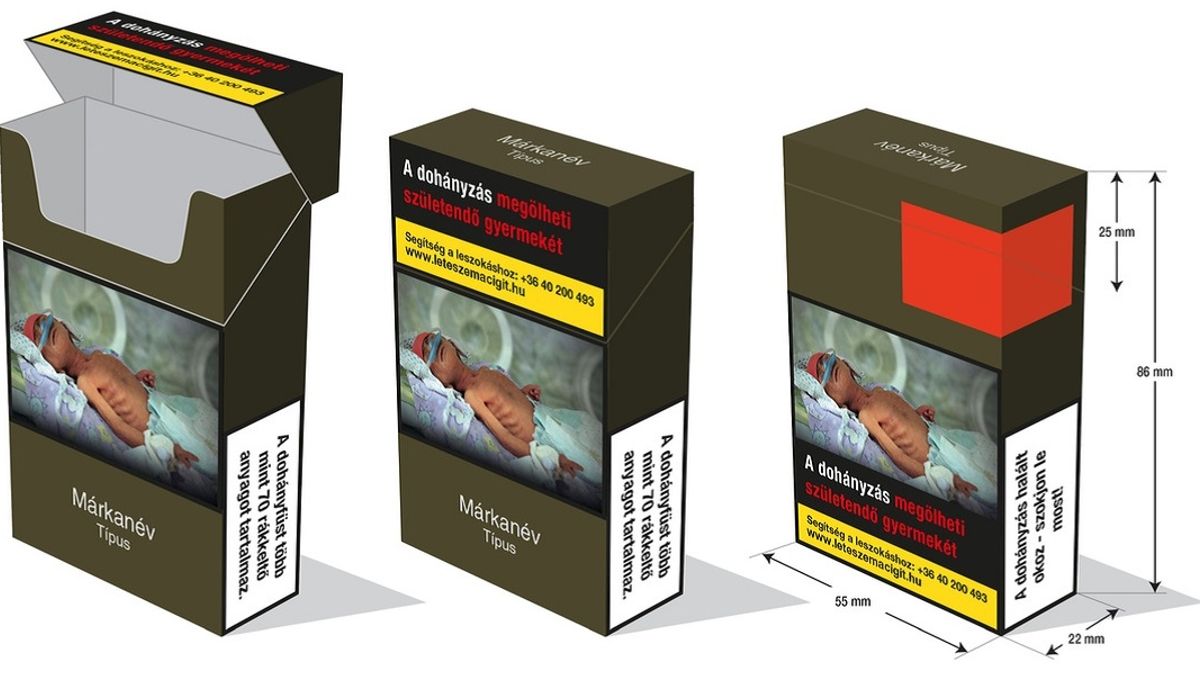 Megérkezett az egységes csomagolású cigaretta