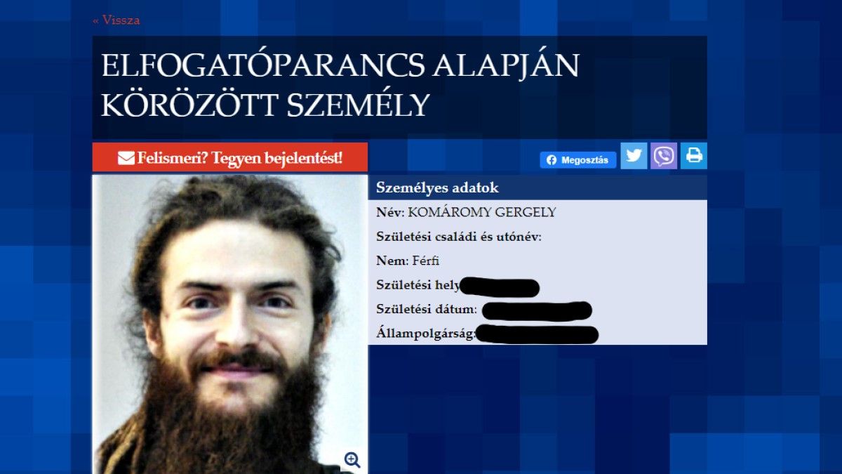 Garázdaság miatt körözik Gregory G Rast, azaz Komáromy Gergelyt